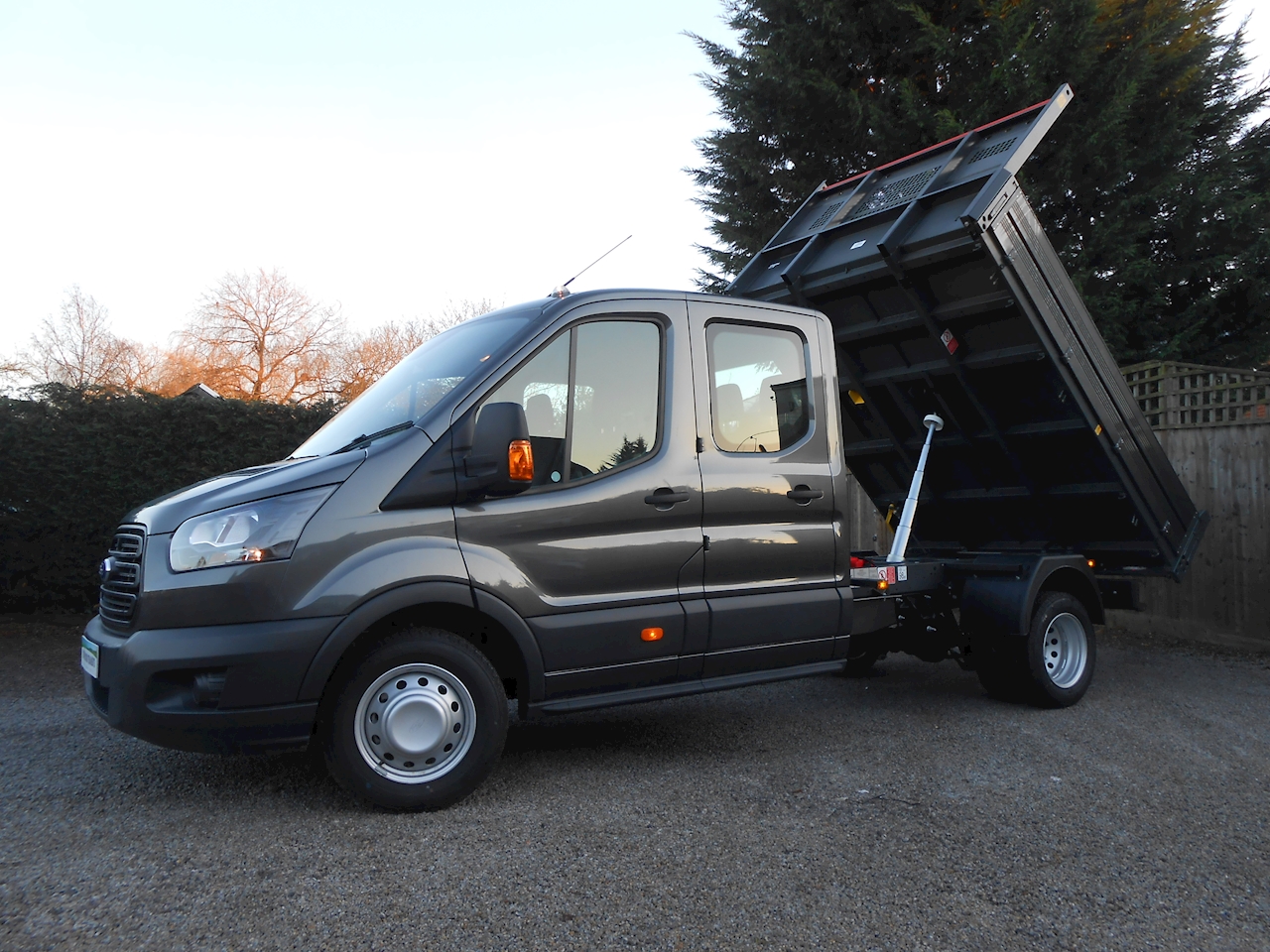 Used Ford Transit 350 L3 Crew Cab ALLOY Tipper Magnetic Grey RARE 2.0 ...