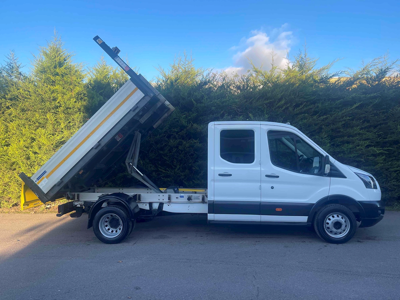 Used 2017 Ford Transit 2.0 350 EcoBlue LWB DOUBLE CAB TIPPER WHITE DRW ...